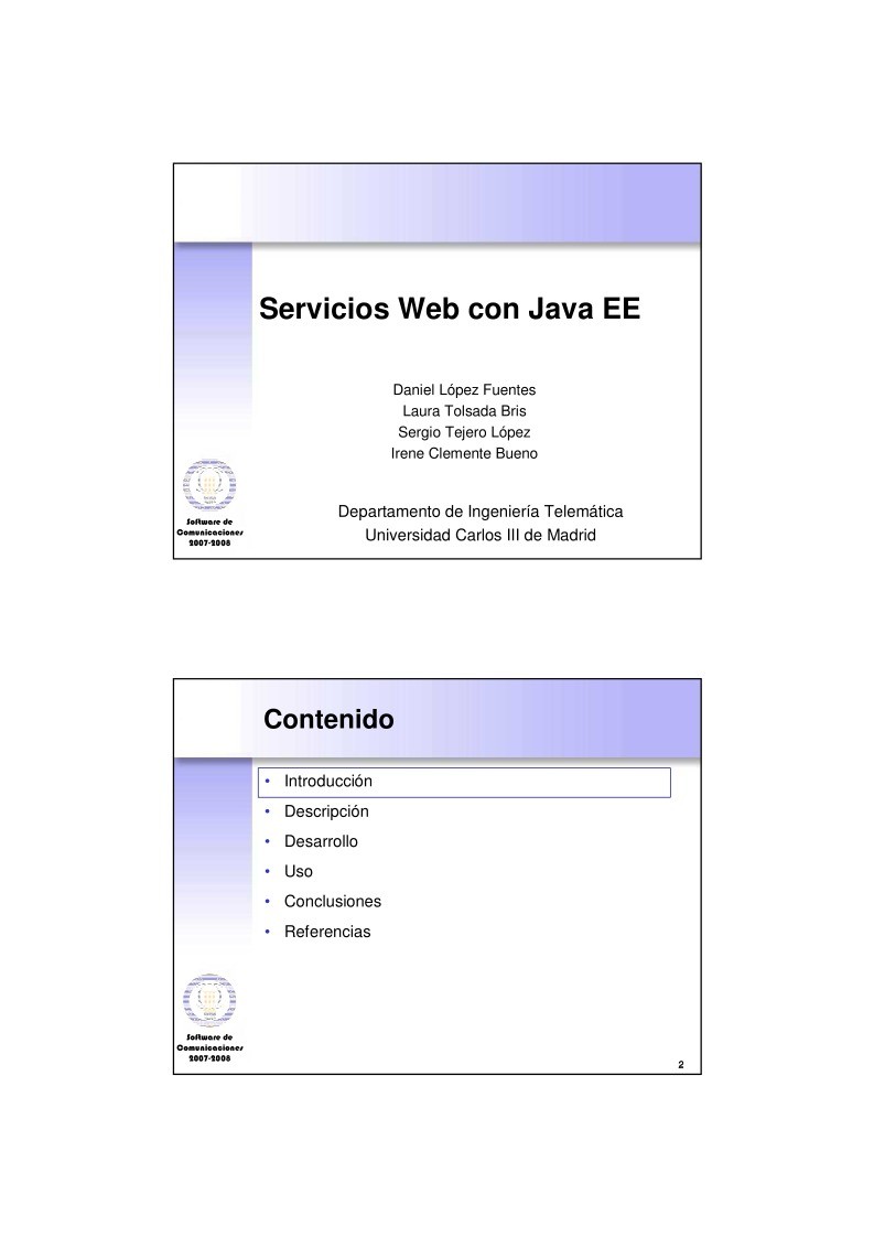 PDF de programación - Servicios Web con Java EE PDF de programación - Servicios Web con Java EE