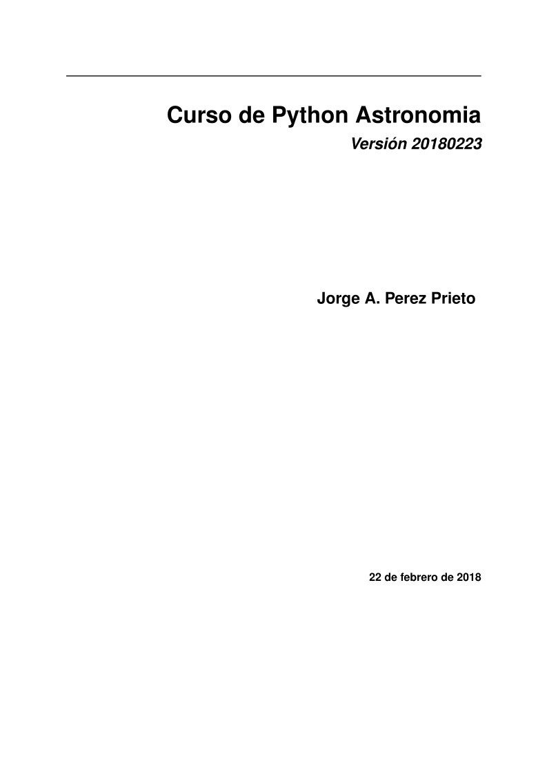 PDF de programación - Curso de Python Astronomia