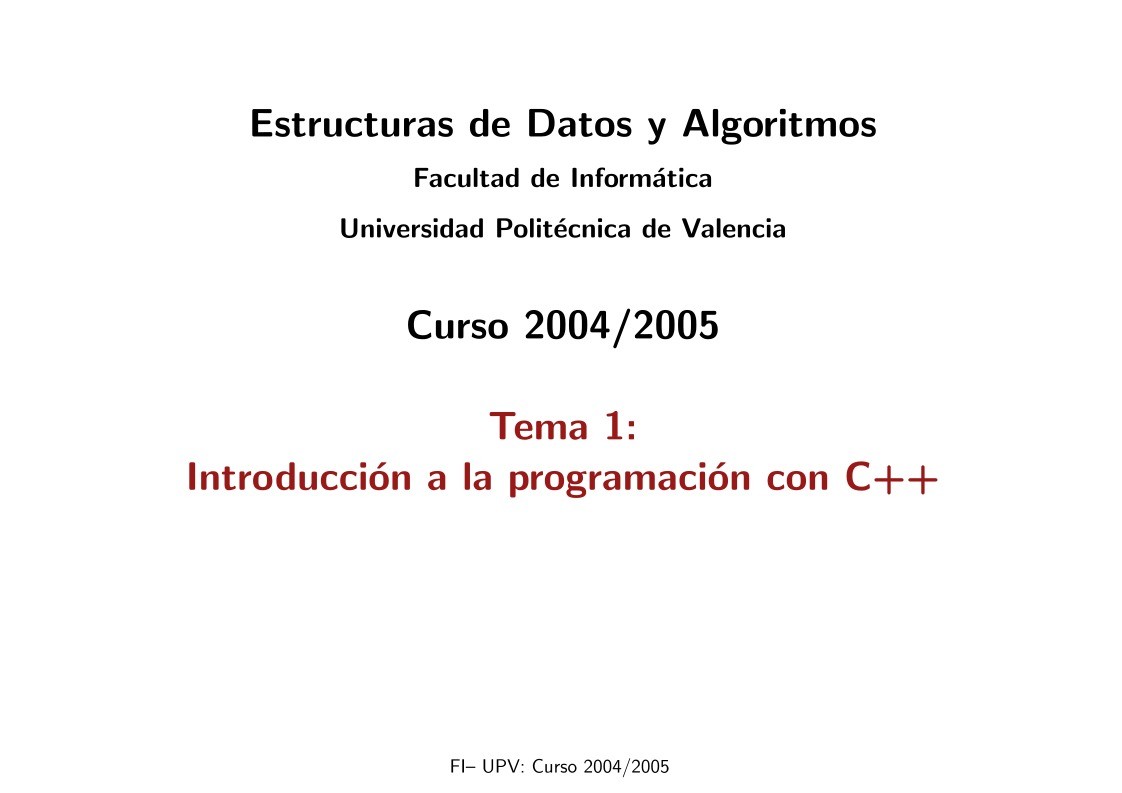 PDF de programación - Estructuras de Datos y Algoritmos