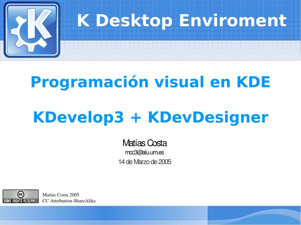 PDF de programación - Programación visual en KDE KDevelop3 + KDevDesigner