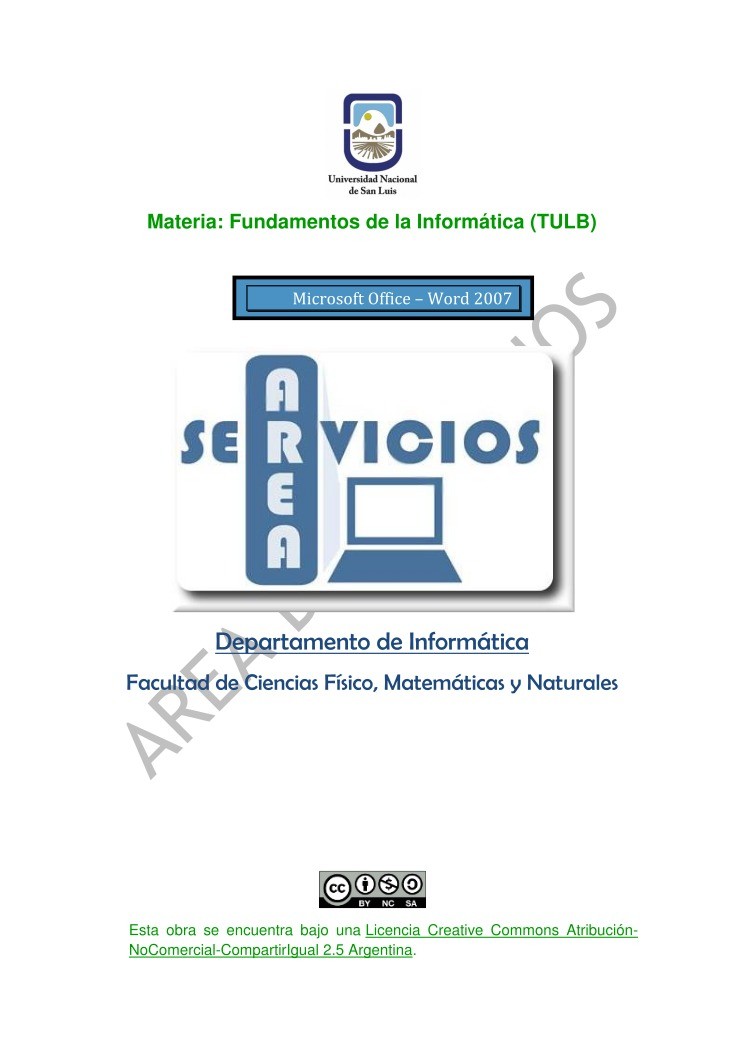 PDF de programación - Microsoft Office - Word 2007 PDF de programación - Microsoft Office - Word 2007