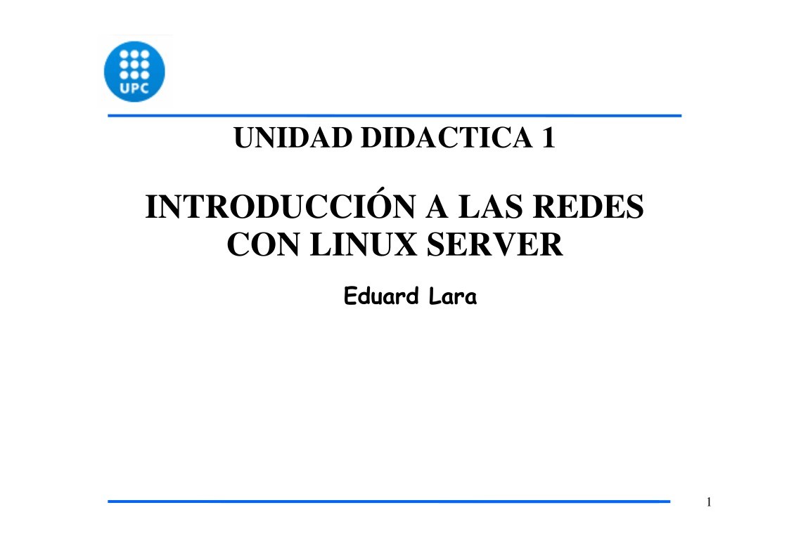 PDF de programación - UD1 - Introducción a las redes con Linux Server