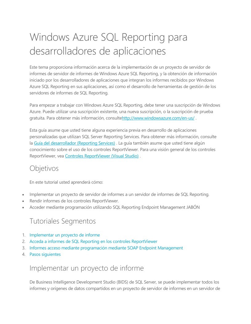 PDF de programación - Windows Azure SQL Reporting para desarrolladores de aplicaciones