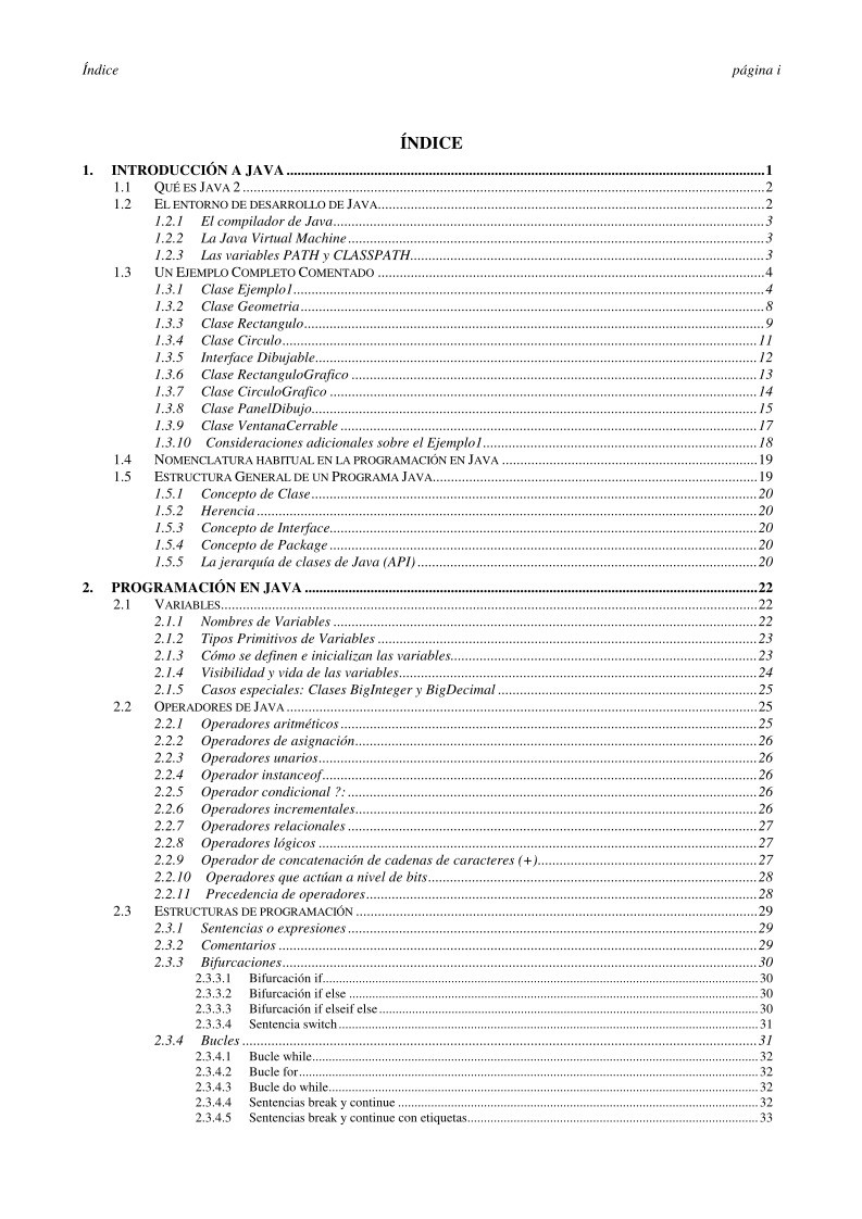 PDF de programación - Java