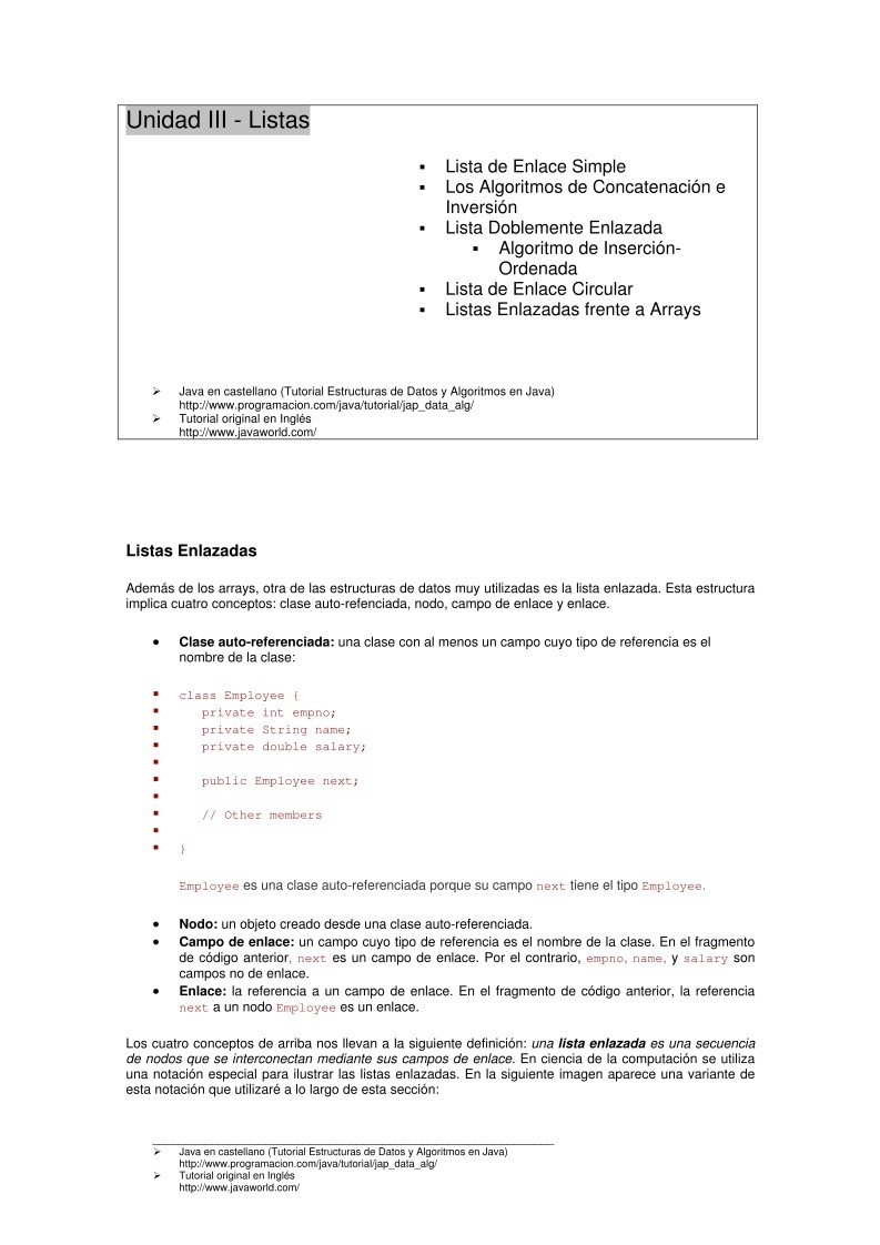 PDF de programación - Unidad III - Listas