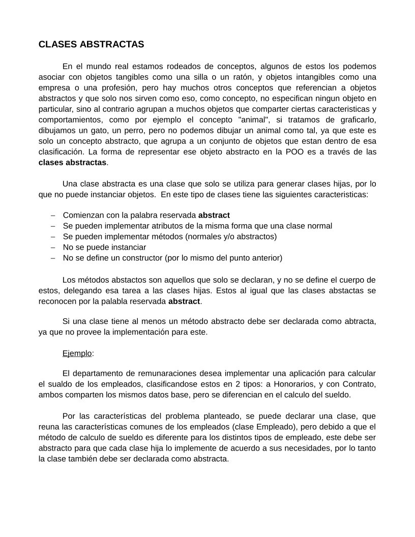 PDF de programación - Java Clases Abstractas