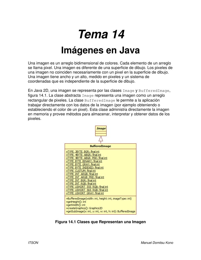 PDF de programación - Tema 14 - Imágenes en Java