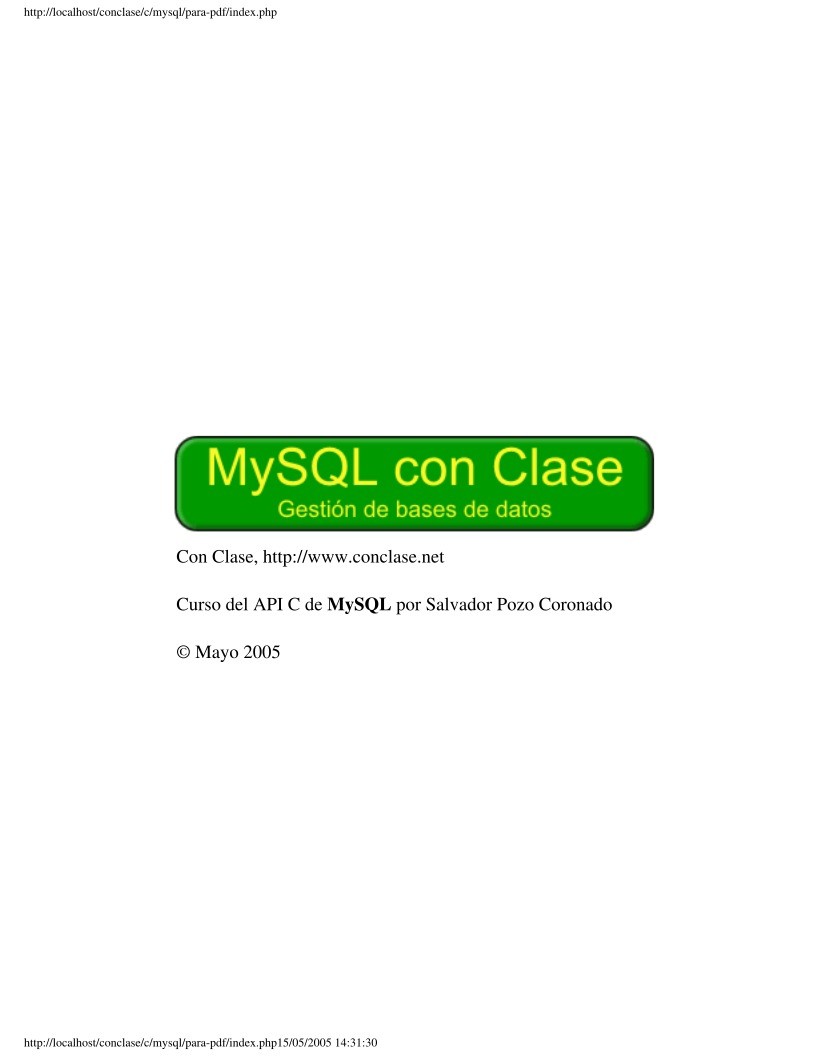 PDF de programación - MySQL con Clase