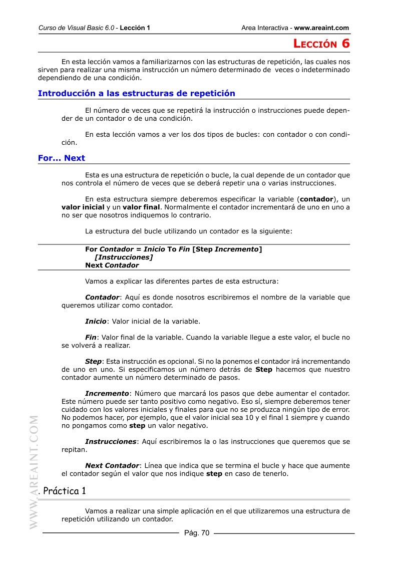 PDF de programación - Curso de Visual Basic 6.0 - Lección 6