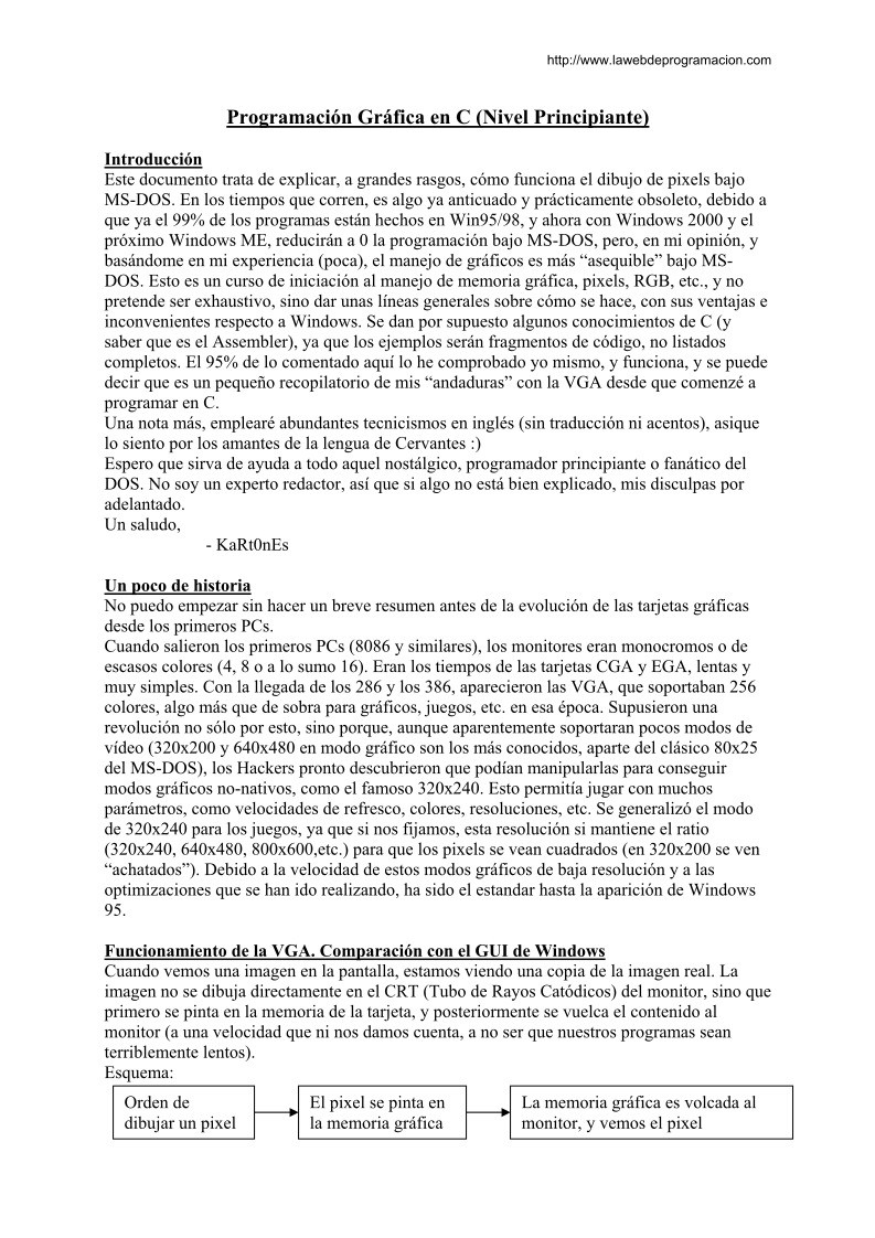 PDF de programación - Programación Gráfica en C (Nivel Principiante)