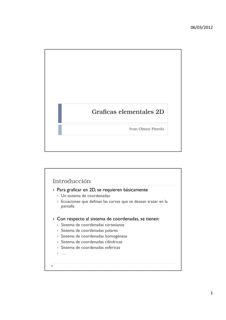 PDF de programación - Gráficas elementales 2D