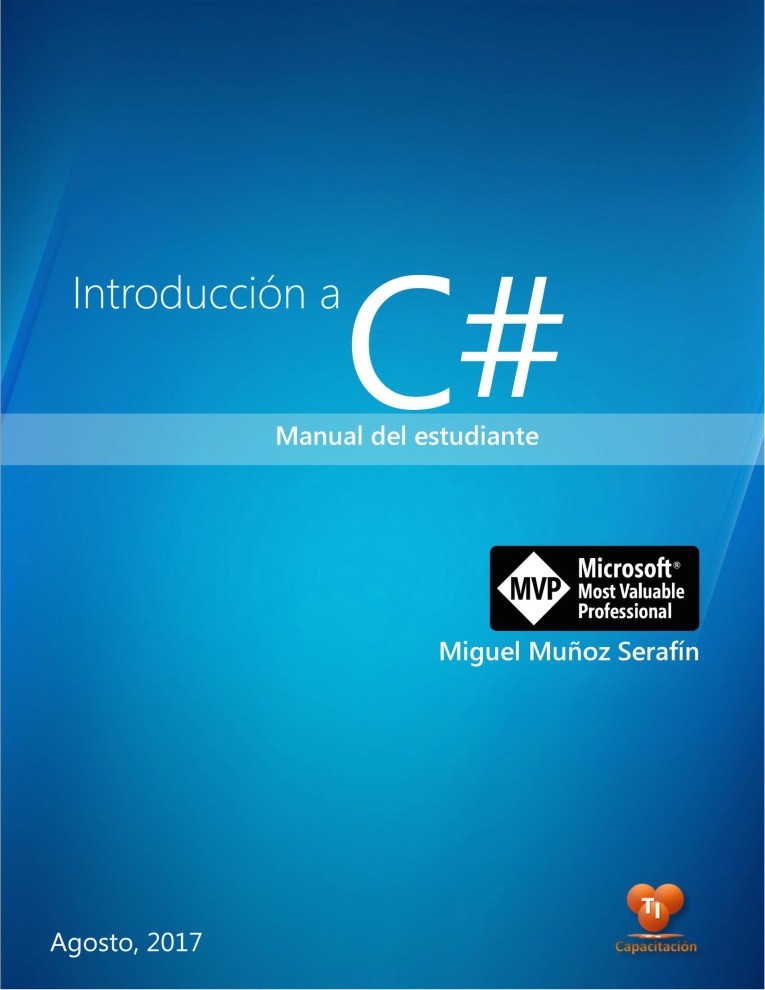 PDF de programación - Introducción a C# - Manual del estudiante