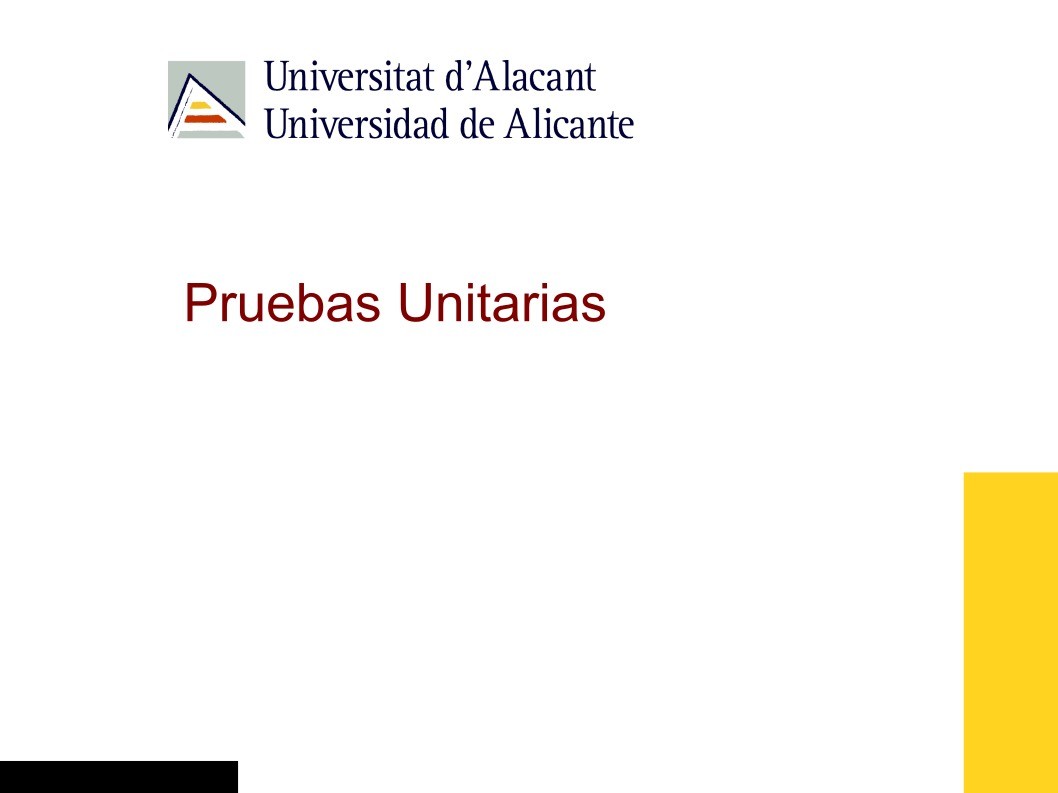 PDF de programación - Pruebas Unitarias