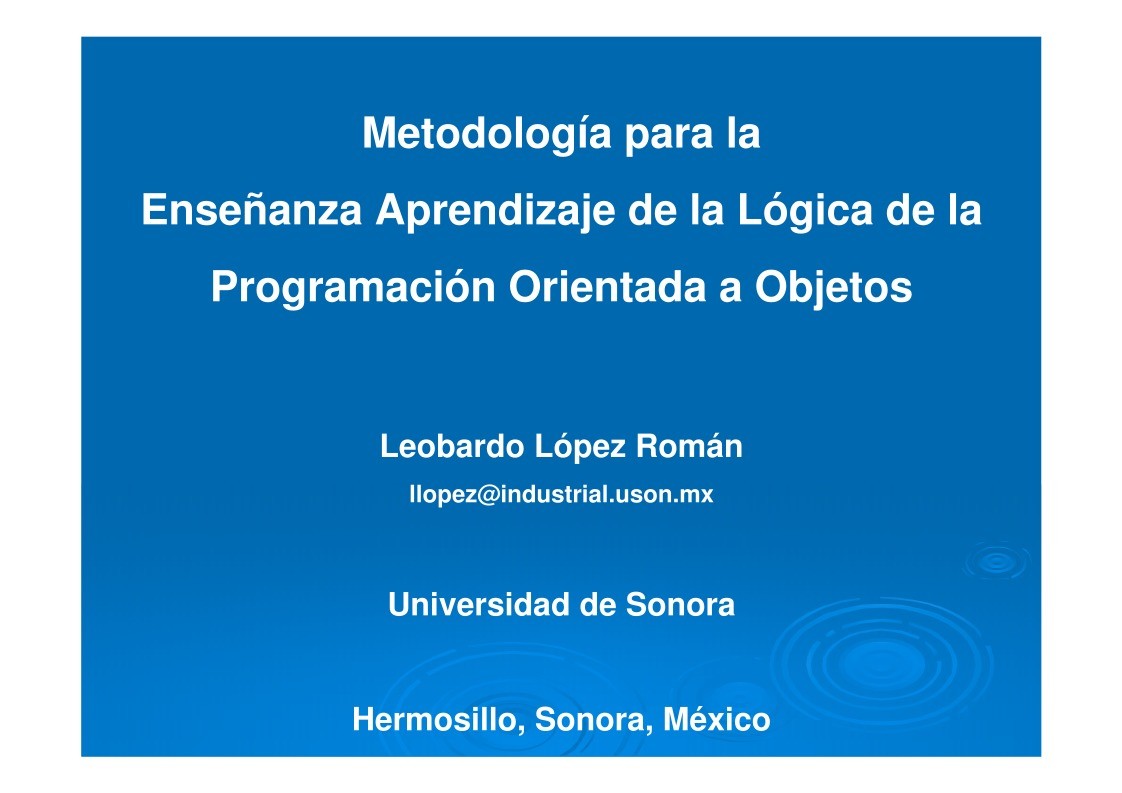 PDF de programación - Metodología para la Enseñanza Aprendizaje de la ...