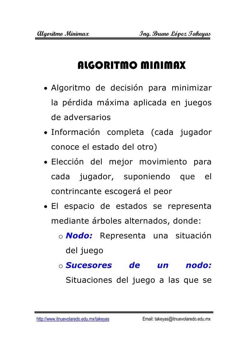 PDF de programación - Algoritmo Minimax