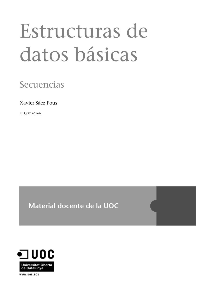 PDF de programación - Estructuras de datos básicas