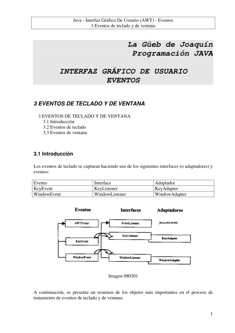 PDF de programación - Interfaz gráfica de usuario - Eventos