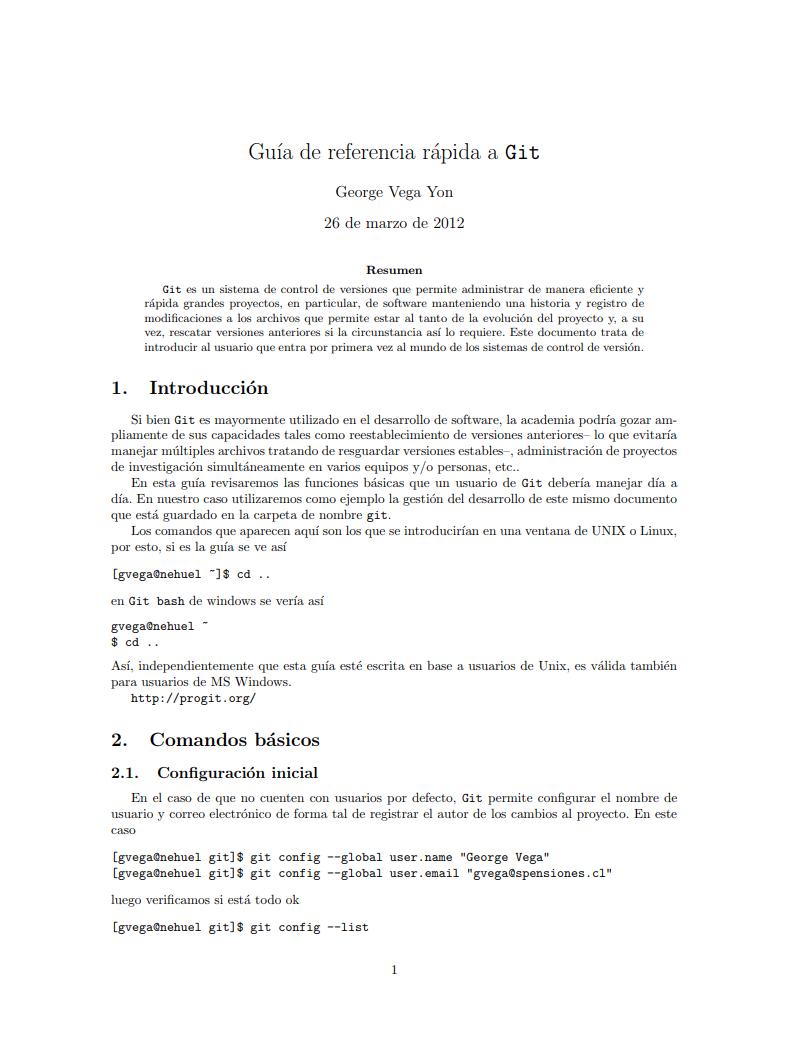 PDF de programación - Guía de referencia rápida a GIT PDF de programación - Guía de referencia rápida a GIT