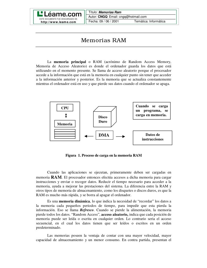 PDF de programación - Memorias Ram