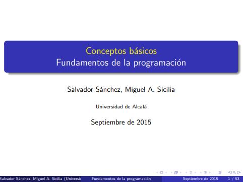 PDF de programación - Conceptos básicos - Fundamentos de la programación