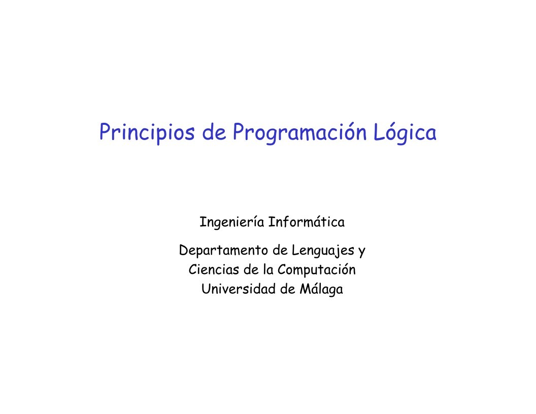 PDF de programación - Principios de Programación Lógica