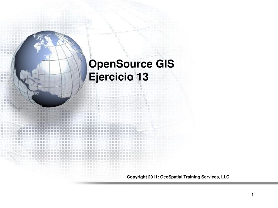 PDF de programación - OpenSource GIS - Ejercicio 13