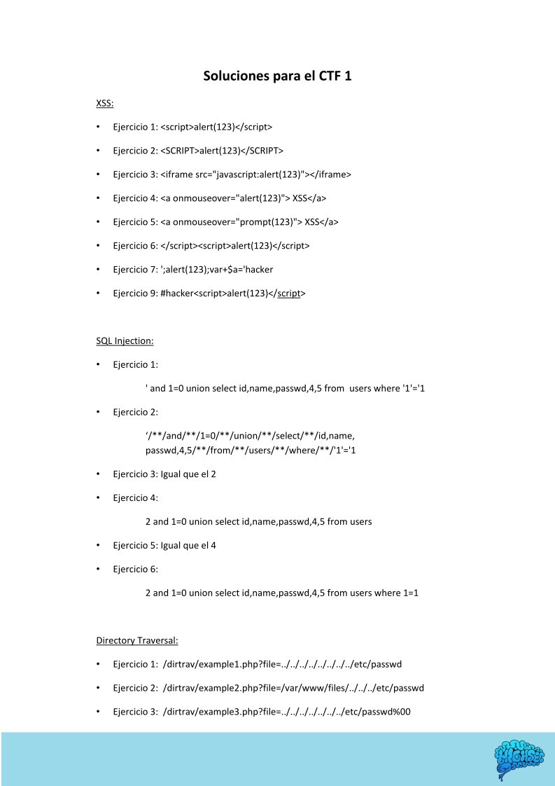 PDF de programación - Soluciones para el CTF 1