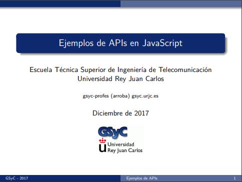 PDF de programación - Ejemplos de APIs en JavaScript