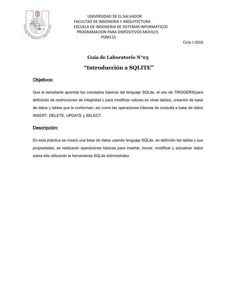 PDF de programación - Introducción a SQLITE