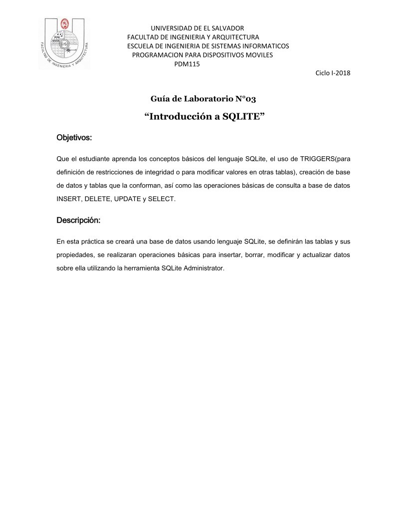 PDF de programación - Introducción a SQLITE