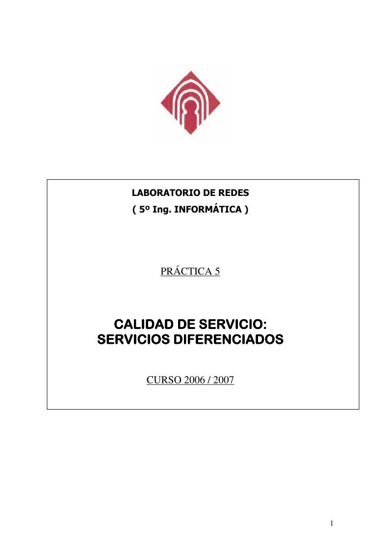PDF de programación - Practica 5 - Redes - Calidad del servicio