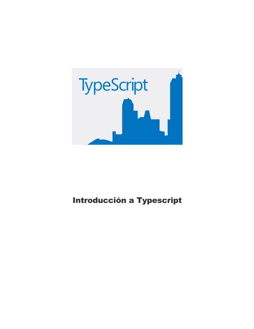 PDF de programación - Introducción a Typescript