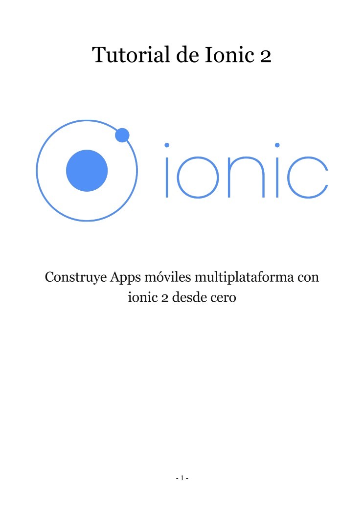 PDF de programación - Tutorial de Ionic 2