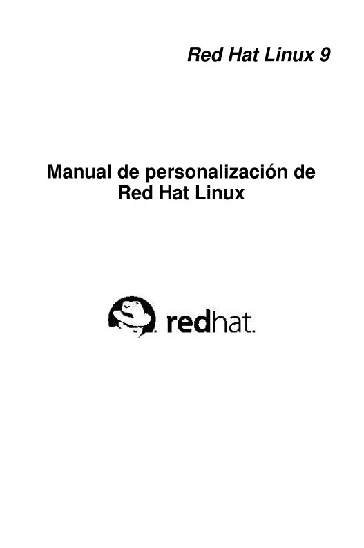 PDF de programación - Manual de personalización de Red Hat Linux 9