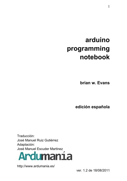 PDF de programación - Arduino programing notebook ES