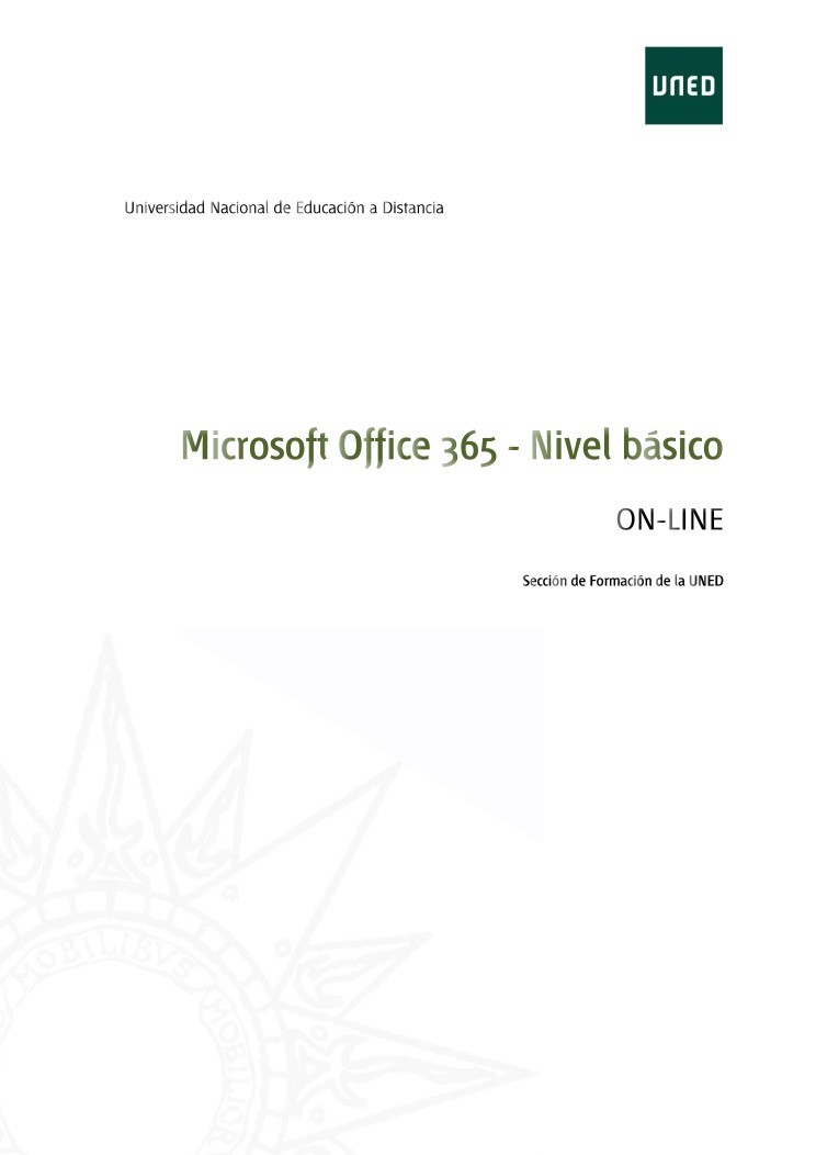 PDF de programación - Microsoft Office 365 - Nivel básico PDF de programación - Microsoft Office 365 - Nivel básico