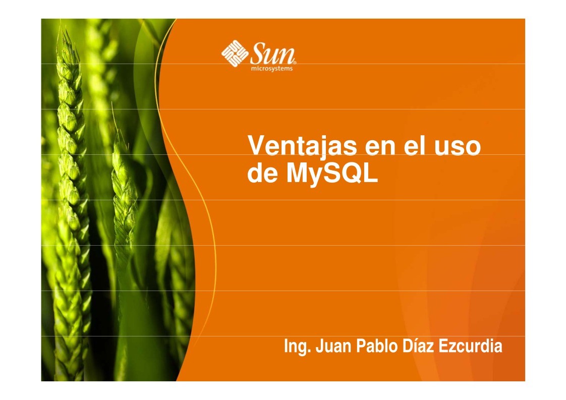 PDF de programación - Ventajas en el uso de MySQL