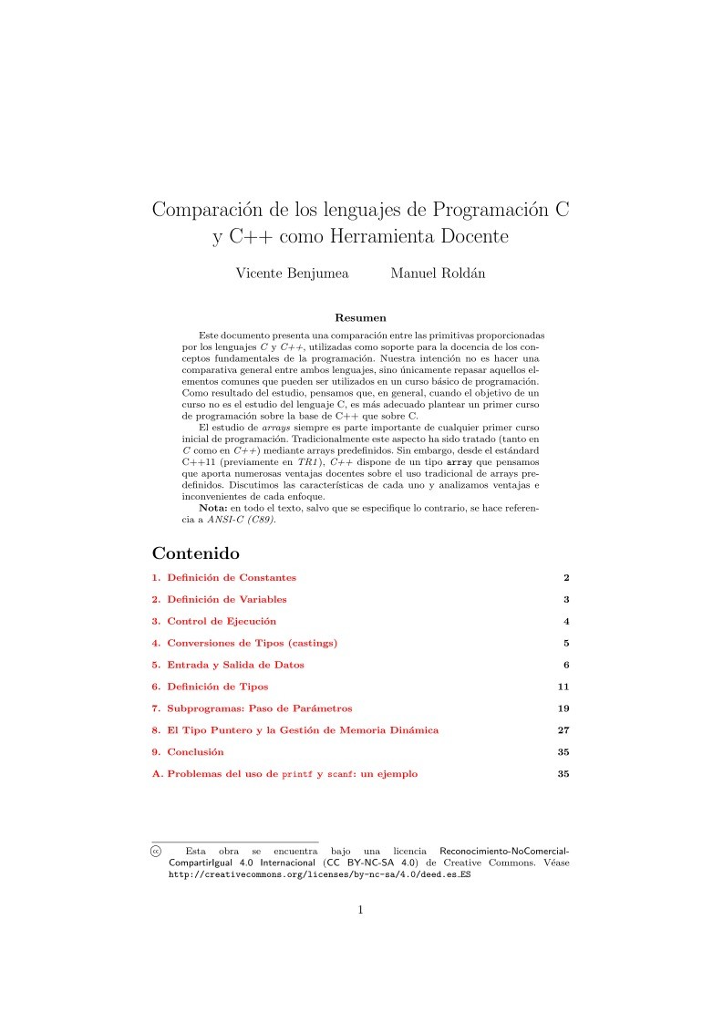 PDF de programación - Comparación de los lenguajes de Programación C y ...