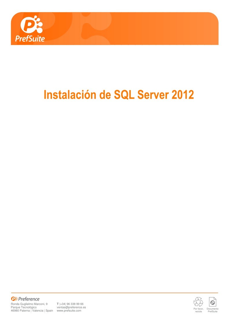 PDF de programación - Instalación de SQL Server 2012 PDF de programación - Instalación de SQL Server 2012