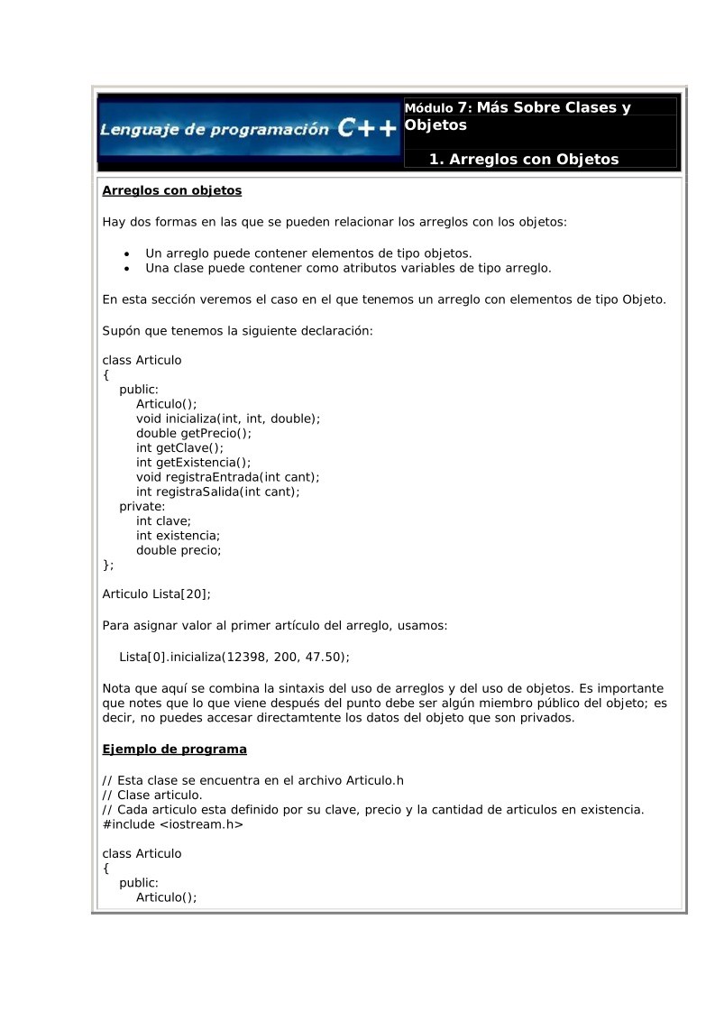 PDF de programación - Módulo 7: Más Sobre Clases y Objetos - 1 ...