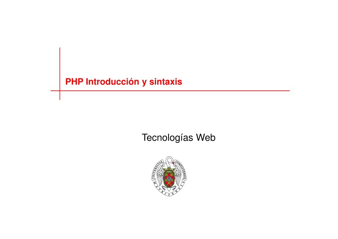 PDF de programación - PHP Introducción y sintaxis