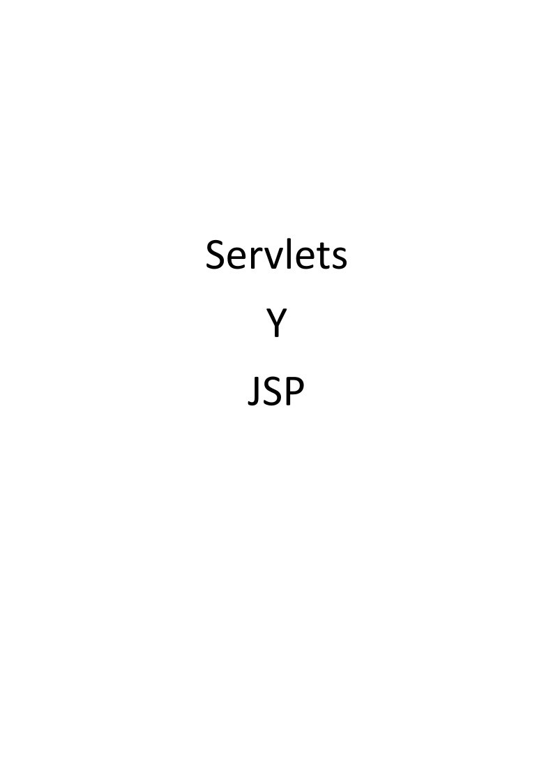 PDF de programación - Servlets y JSP