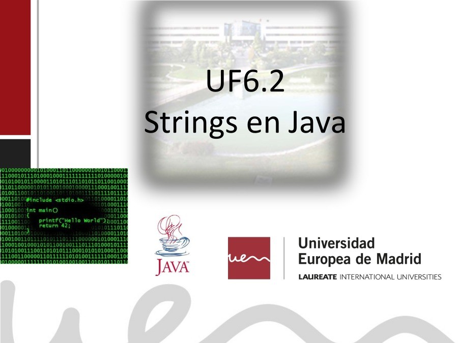 PDF de programación - UF6.2 Strings en Java