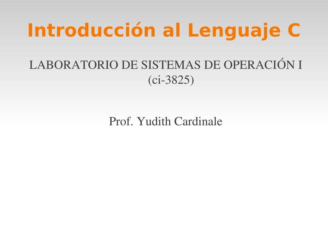 PDF de programación - Introducción al Lenguaje C