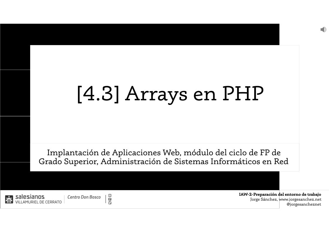 PDF de programación - [4.3] Arrays en PHP