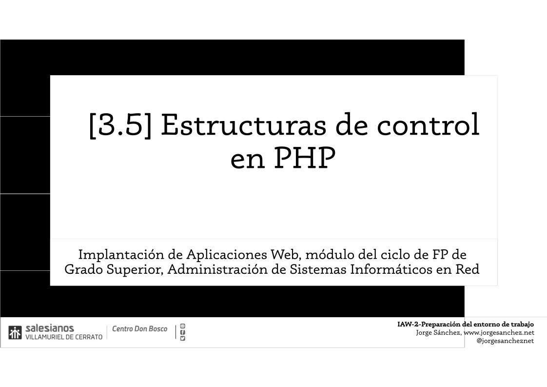 PDF de programación - [3.5] Estructuras de control en PHP