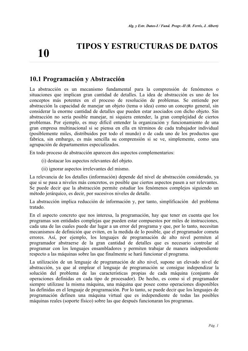 PDF de programación - 10. Tipos y estructura de datos