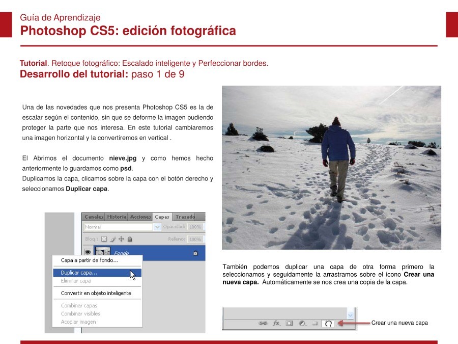 PDF de programación - Tutorial. Retoque fotográfico: Escalado inteligente y Perfeccionar bordes ...