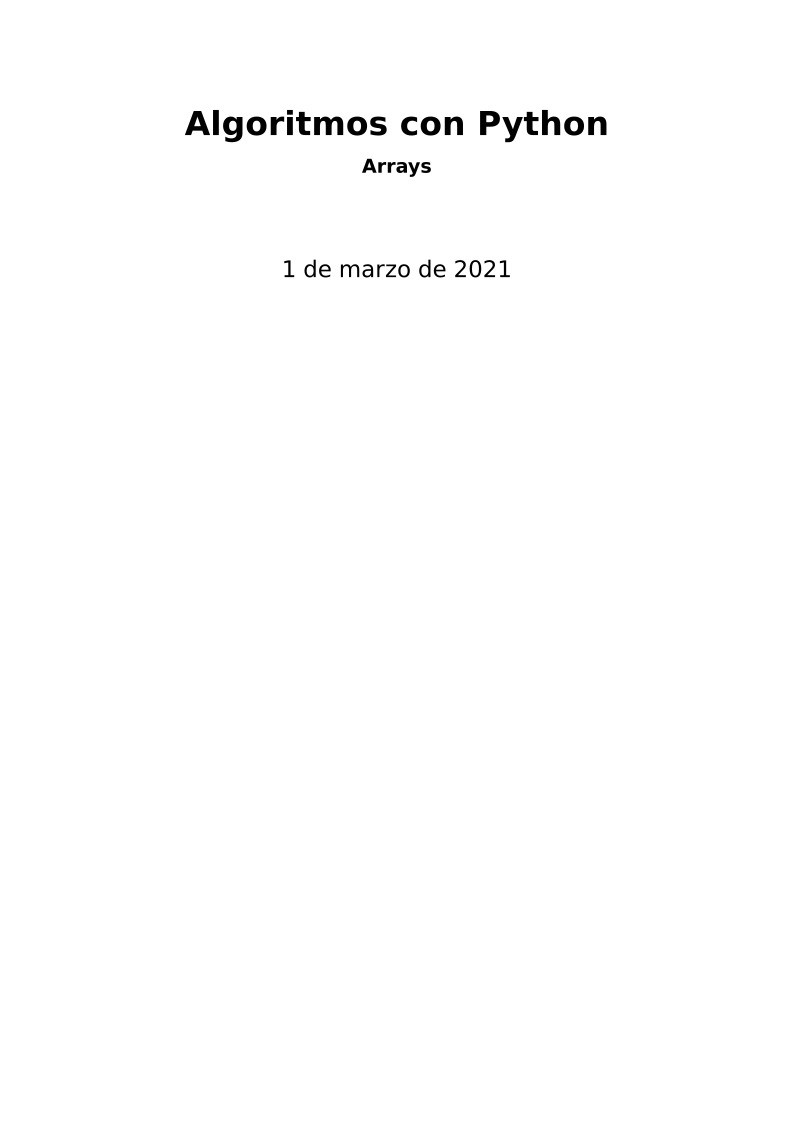 PDF de programación - Algoritmos con Python - Arrays
