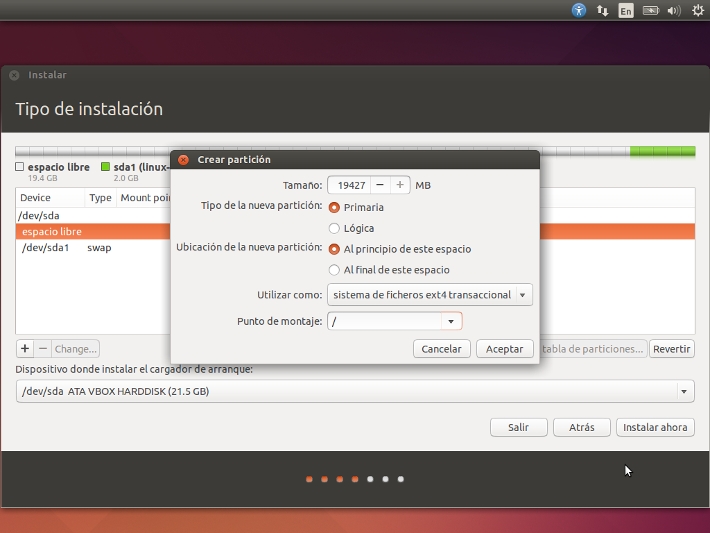 Linux - Pasos para instalar ubuntu 14.04 LTS